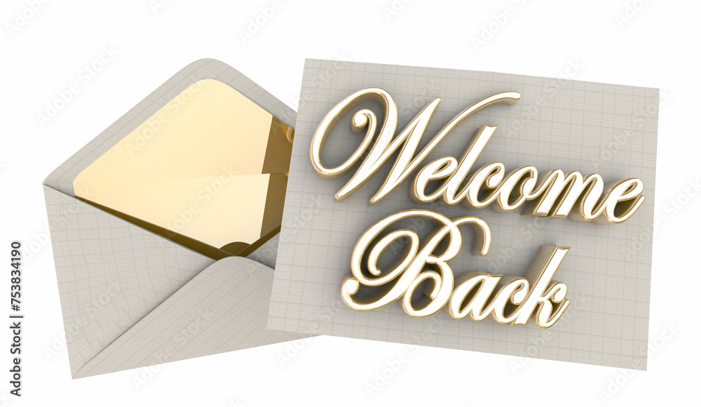 Welcome Back Returning Loyal Customer Envelope Invitation Event ...