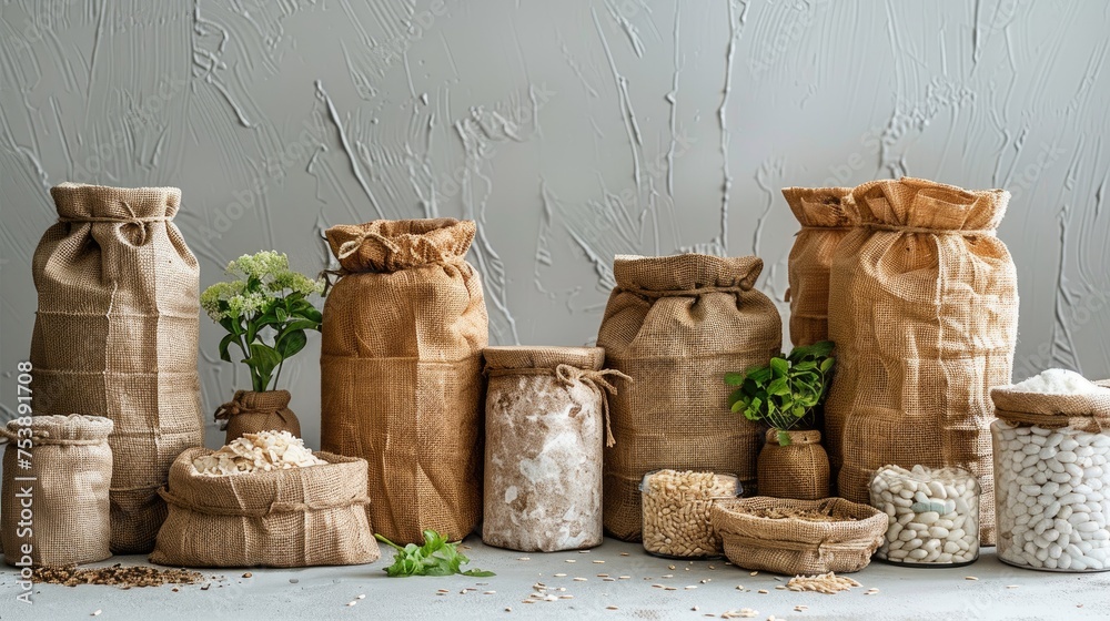 Biodegradable packaging made from agricultural waste Stock Illustration ...