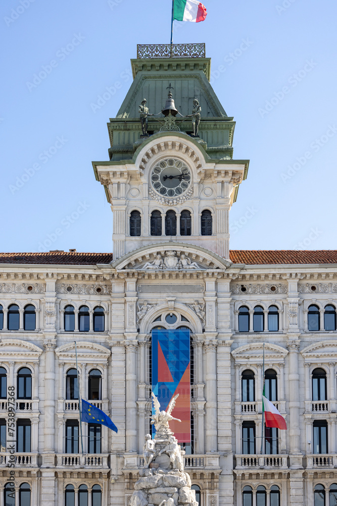Trieste City Hall (Palazzo del Municipio di Trieste) located on Unity ...