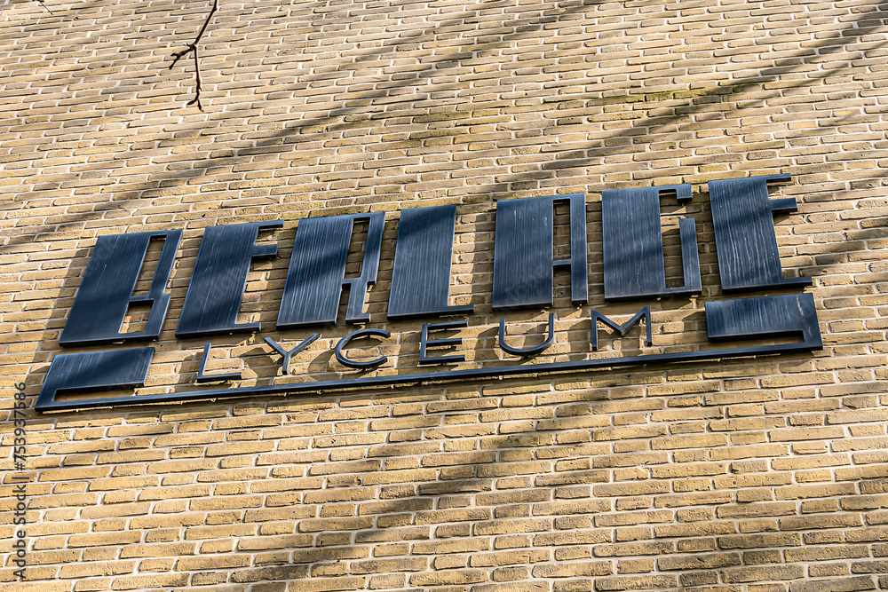 Monumental building (1922) Berlage Lyceum, secondary school named after ...