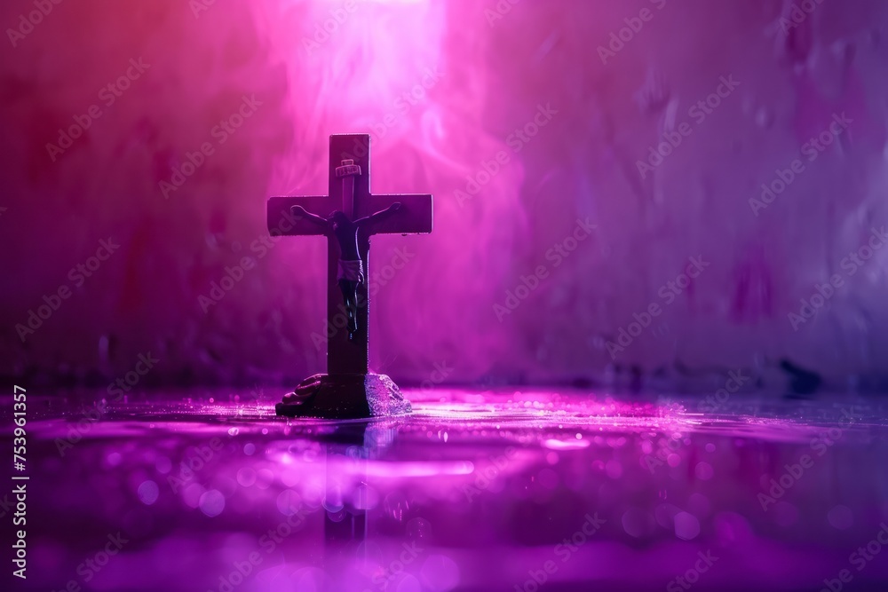 Good Friday, Lent Season and Holy Week concept - A Christian cross on ...