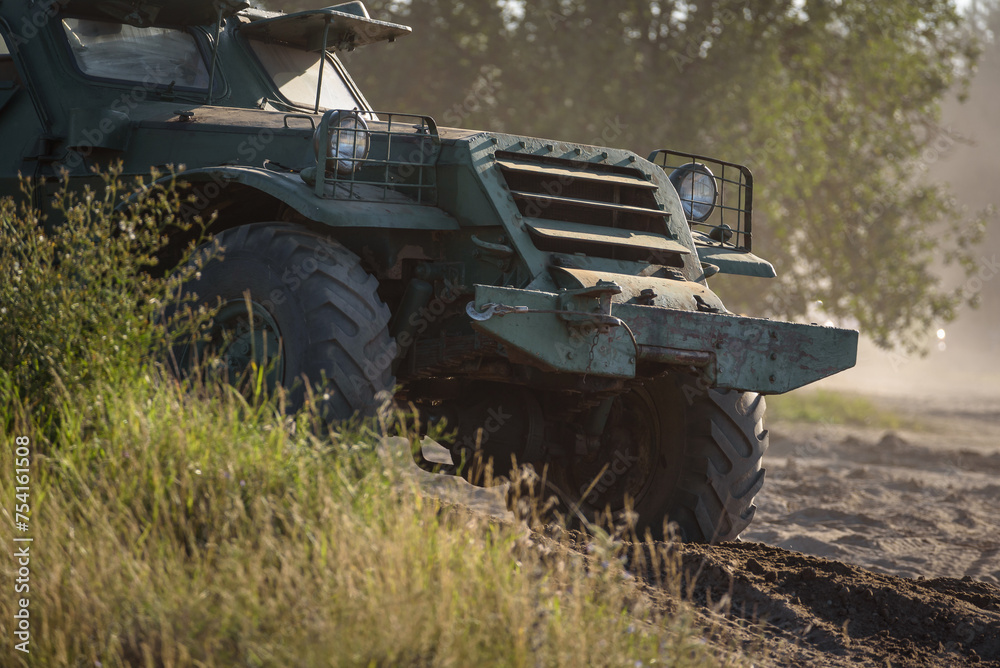 Stock-Foto „MILITARY - Wheeled armored transporter of Soviet ...