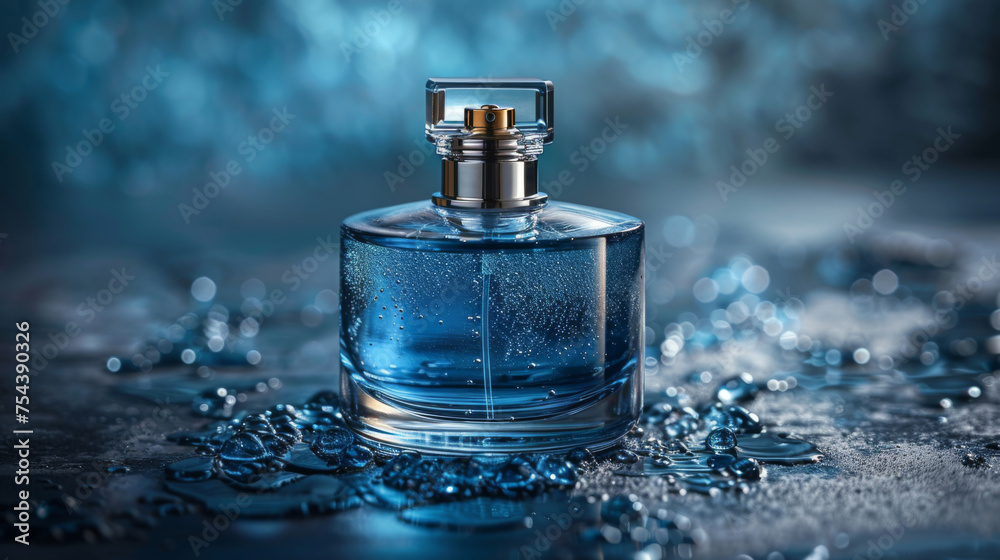 Perfume bottle. Blank labeled. Elegant luxury scent bottle. Eau de ...