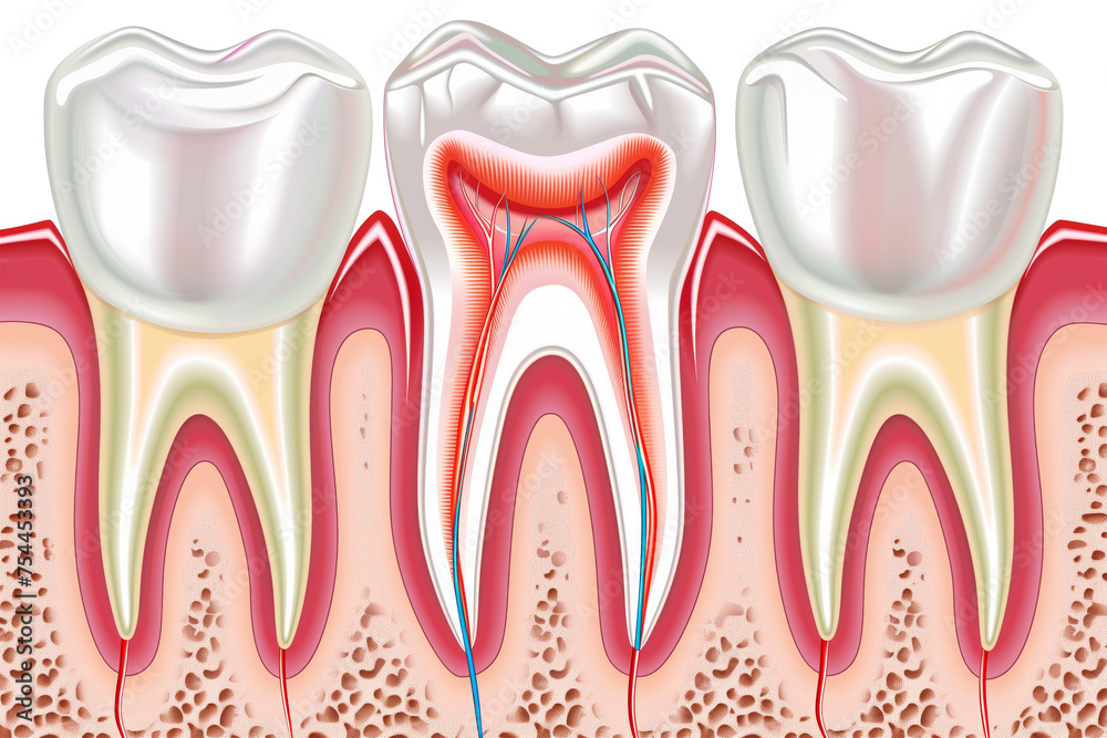eeth/Molars crosssection diagram in a side view, PNG, in, a Dental ...