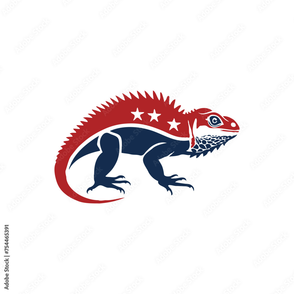 Iguana mascot logo design vector with modern illustration concept style ...