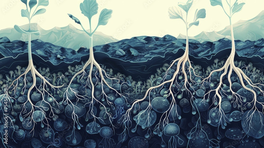 A network of mycorrhizal fungi in the soil facilitates plant nutrient ...