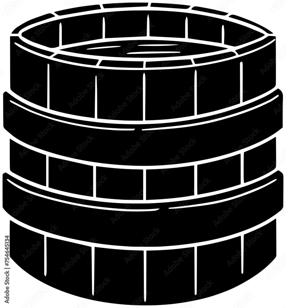 ranch illustration container silhouette farming logo boiler icon bucket ...