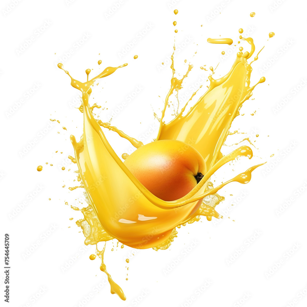 Mango juice splash isolated on transparent background Remove png ...