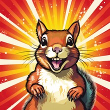 Psychedelic Retro Squirrel Art Free Stock Photo - Public Domain Pictures