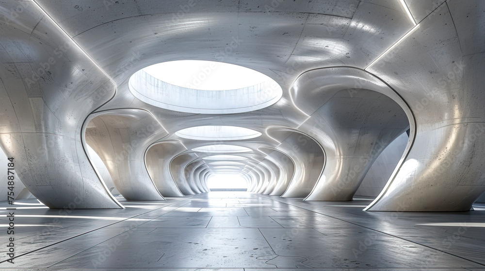 Parametric Halo Kaleidoscope Subway Station with Minimalist Design ...