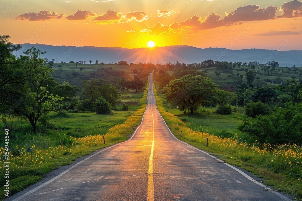 aesthetic road trip background wallpaper Stock Photo | Adobe Stock