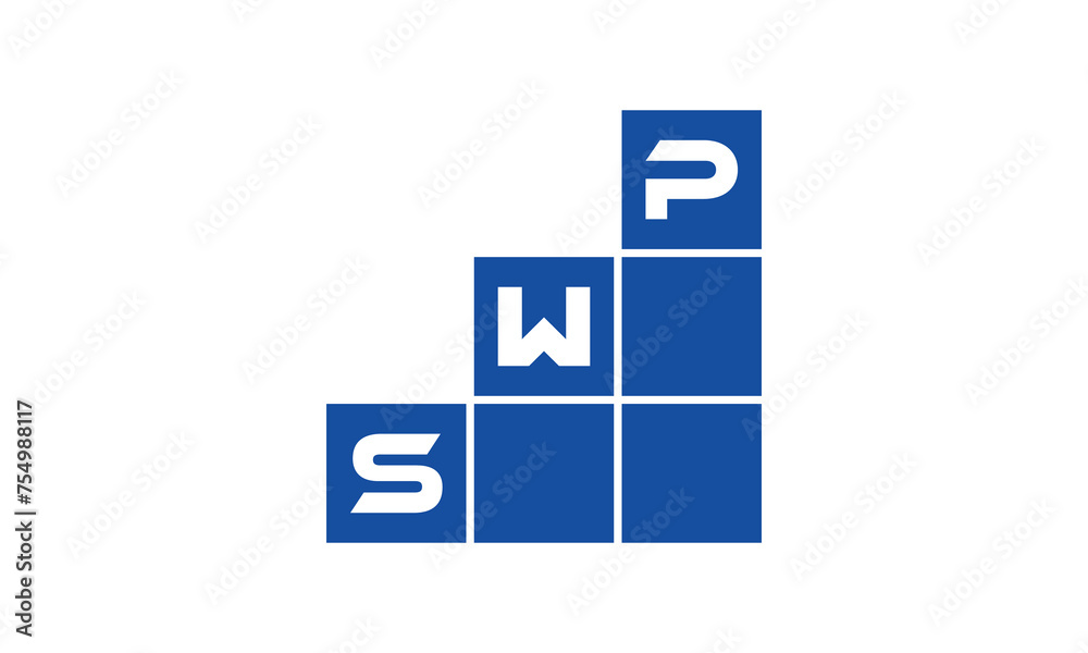 SWP initial letter financial logo design vector template. economics ...