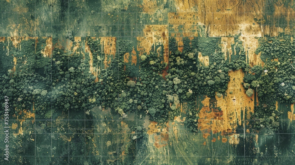 A satellite comparison of deforestation over decades provides a visual ...