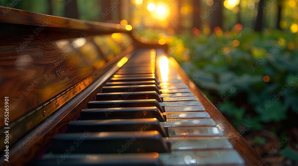 Photo Stock Piano keyboard, Keys, Black and white keys, Musical ...
