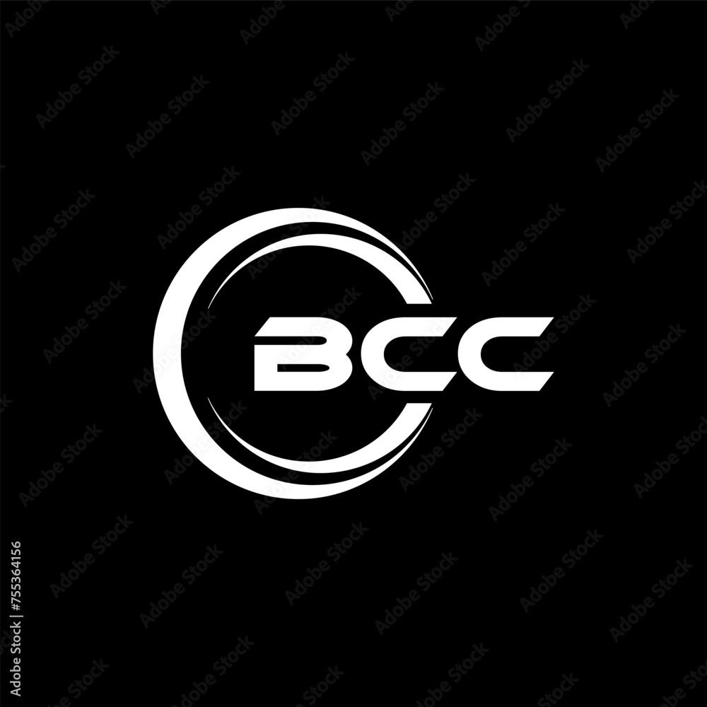 BCC letter logo design in illustration. Vector logo, calligraphy ...