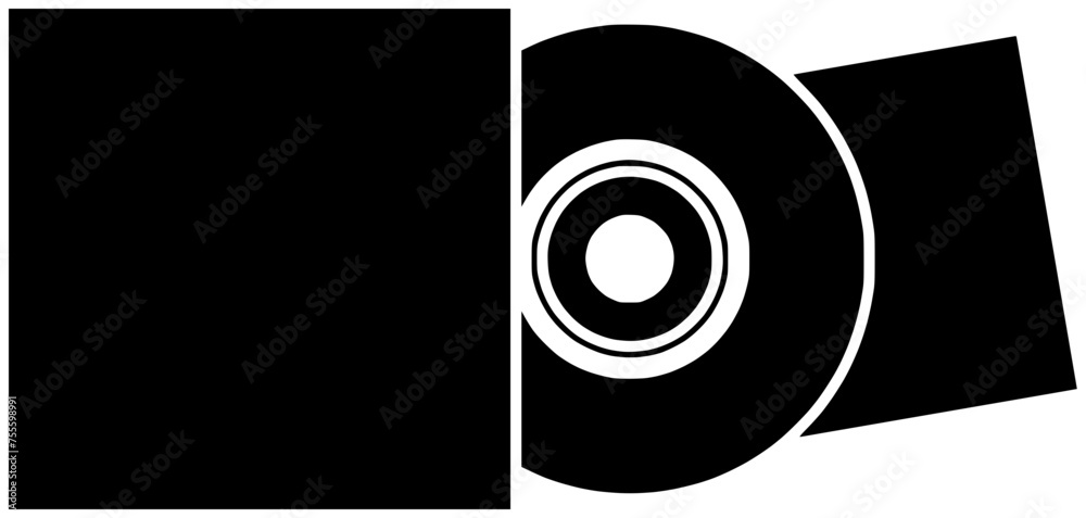 radio illustration audio silhouette retro logo music icon boombox ...