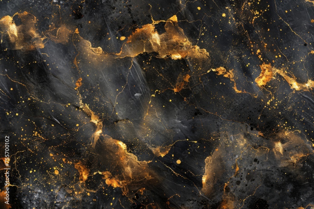 dark marble texture seamless pattern. Luxury Black and Gold Marble ...