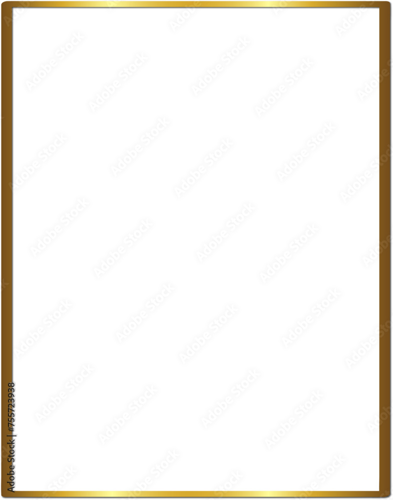 Vertical Frame Gold picture frame luxury golden frame gold border ...