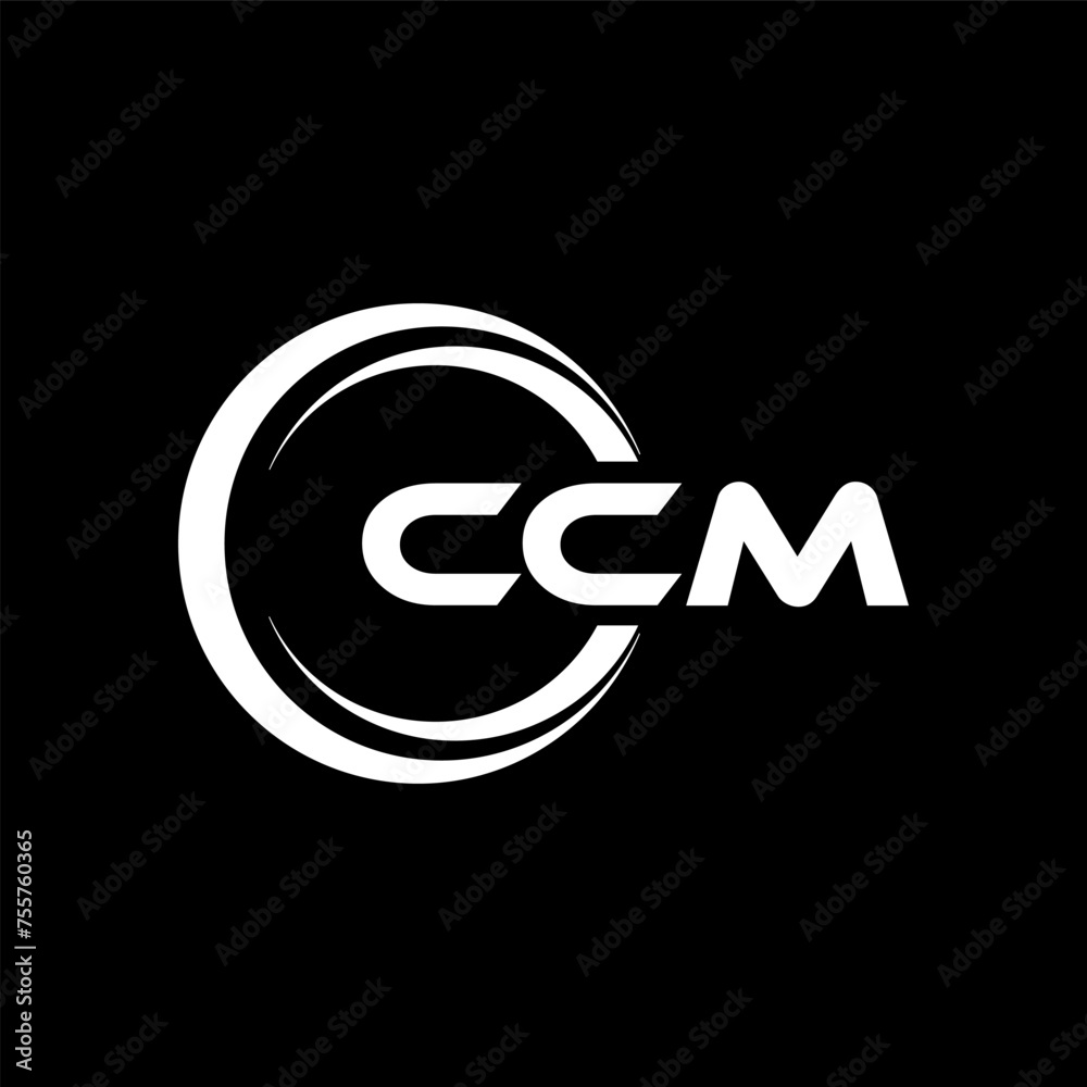 CCM letter logo design in illustration. Vector logo, calligraphy ...