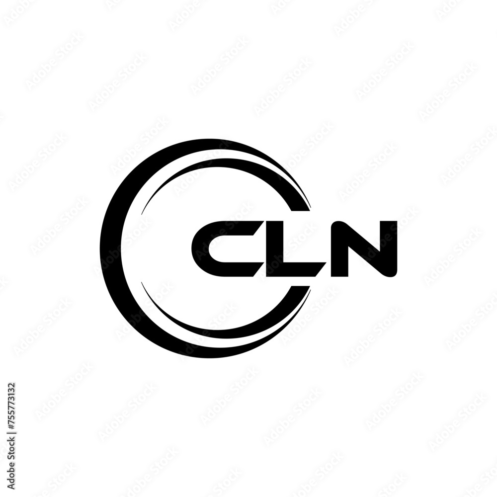 CLN letter logo design with white background in illustrator, cube logo ...