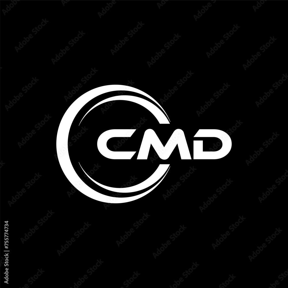 CMD letter logo design in illustration. Vector logo, calligraphy ...