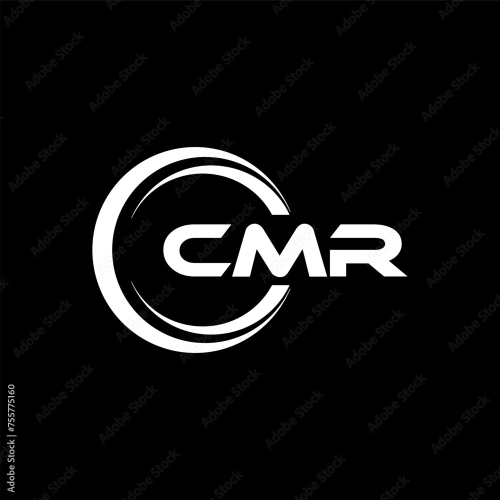 CMR letter logo design in illustration. Vector logo, calligraphy ...