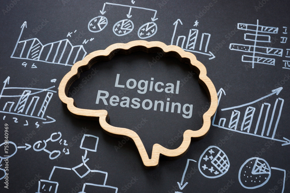 Logical reasoning concept. Graphs, diagrams and the brain. Stock Photo ...