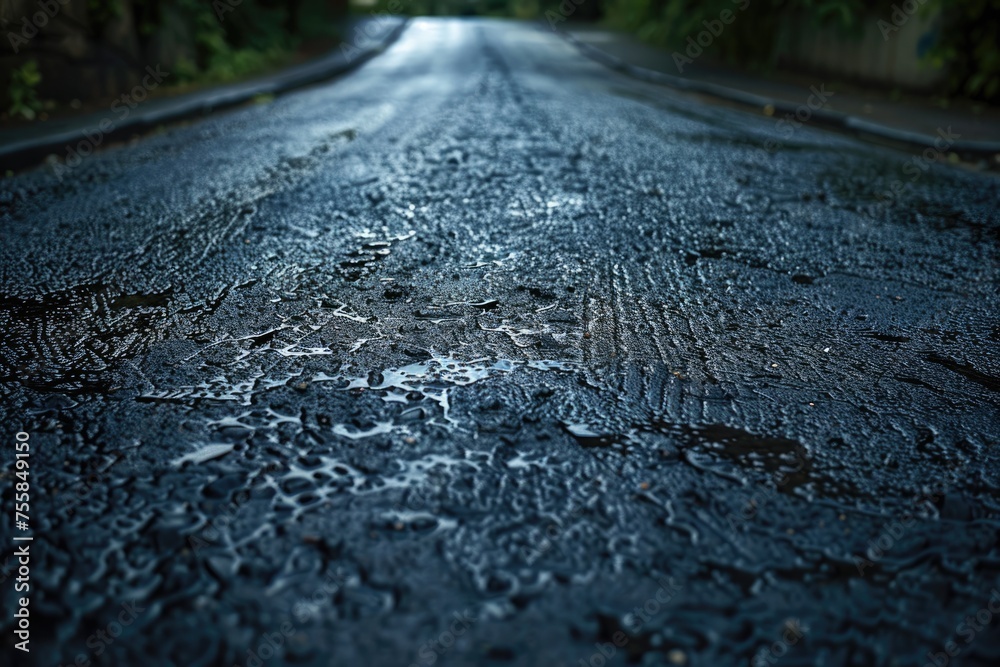 New Blacktop Surface: A Freshly Paved Way for City Streets and Road ...