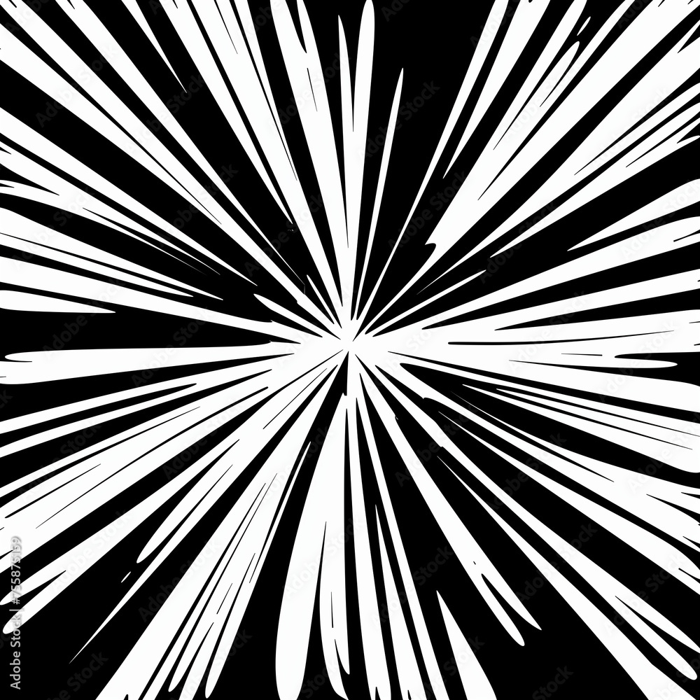 Light effect with bold black lines. Light ray. Black stripes ...