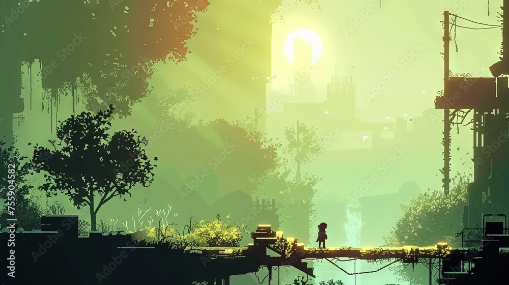 Side-scrolling video game 2D platformer made by artificial intelligence ...