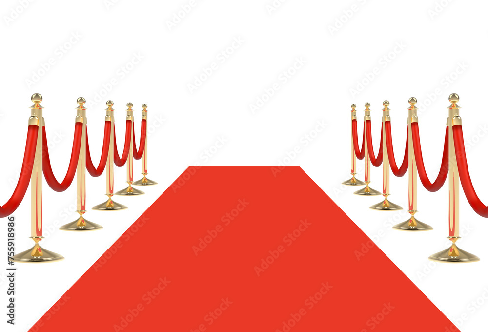 Red carpet on stairs with red ropes on golden stanchions. Png clipart ...