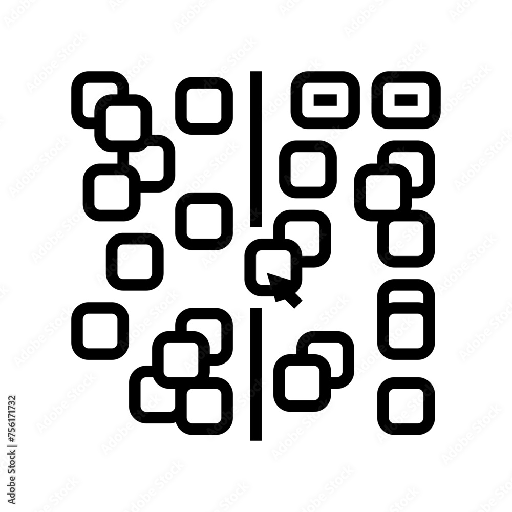 affinity diagram ux ui design line icon vector. affinity diagram ux ui ...