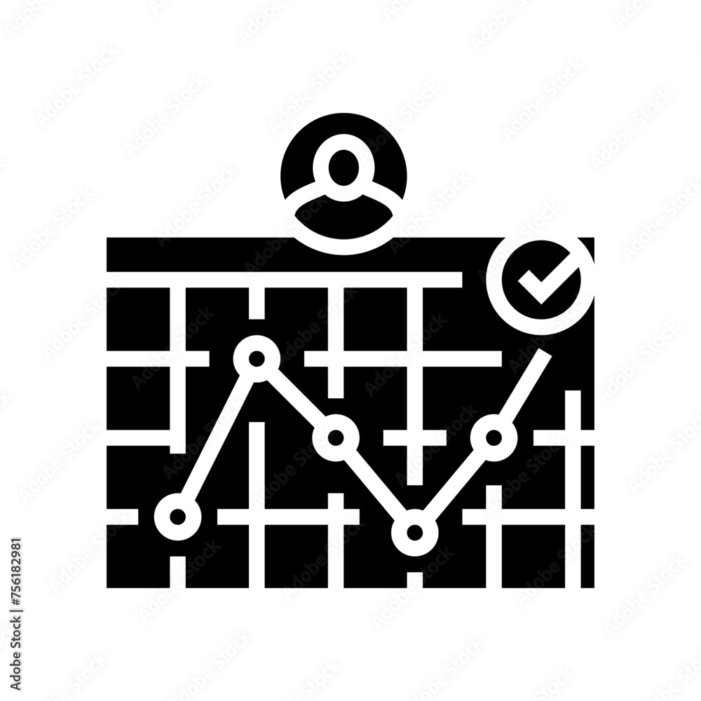 user journey map ux ui design glyph icon vector. user journey map ux ui ...