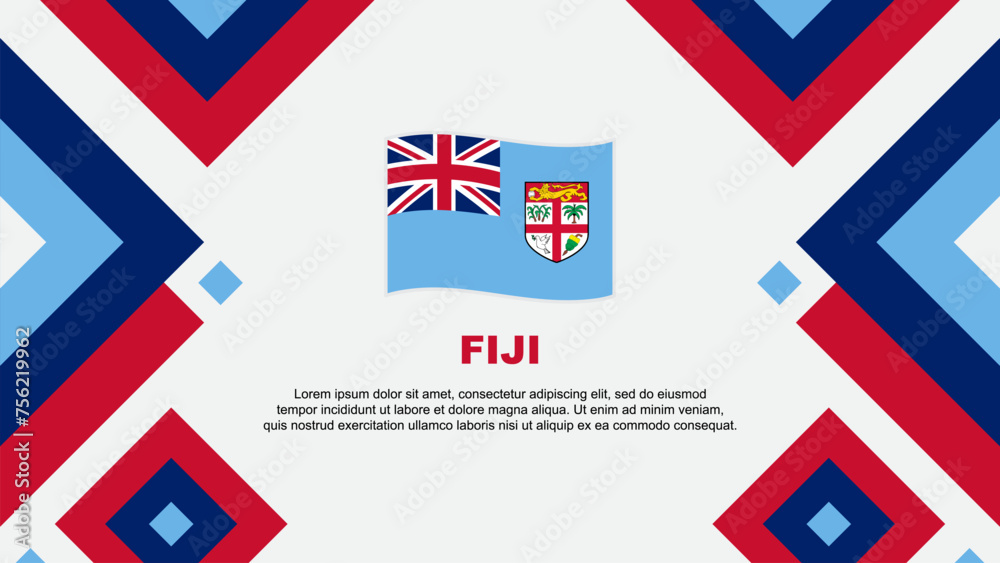 Fiji Flag Abstract Background Design Template. Fiji Independence Day ...