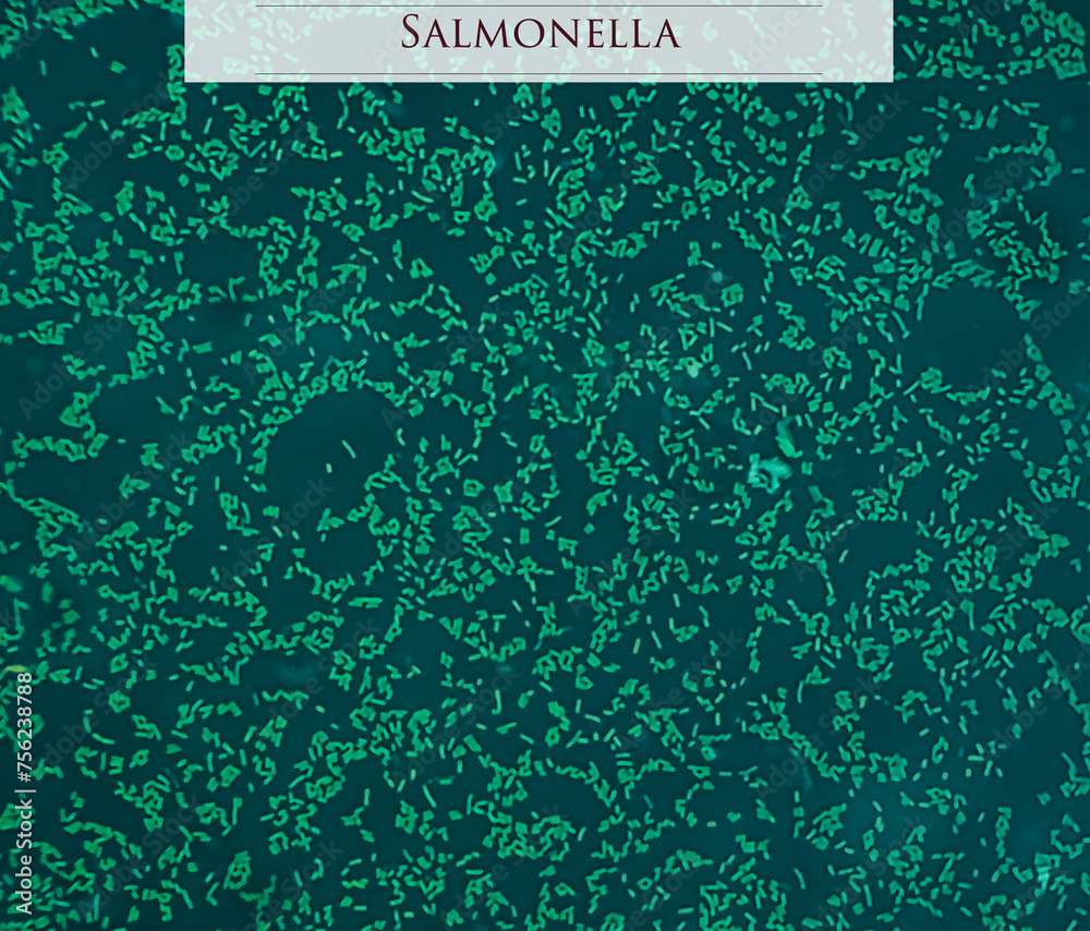 Photo Stock Salmonellosis. Microscopic view of gram stained slide from ...