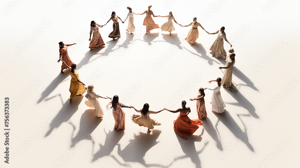 Ilustración de Stock round dance symbol, national dance top view ...
