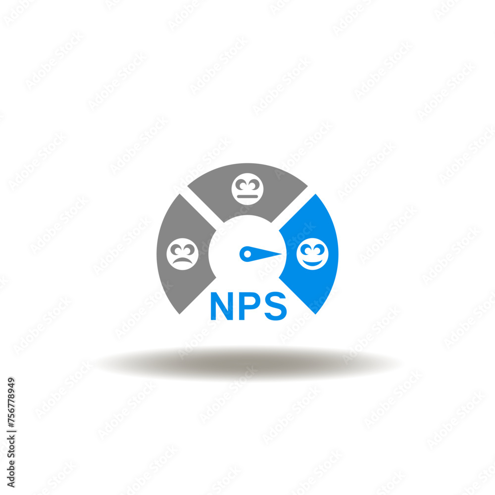 Vector illustration of indicator, meter, speedometer with smile ...