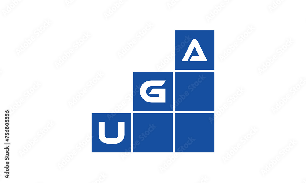 UGA initial letter financial logo design vector template. economics ...
