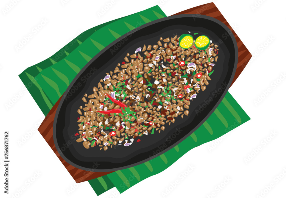 Sisig delicacy of Angeles City, Pampanga in Luzon, Philippines ...