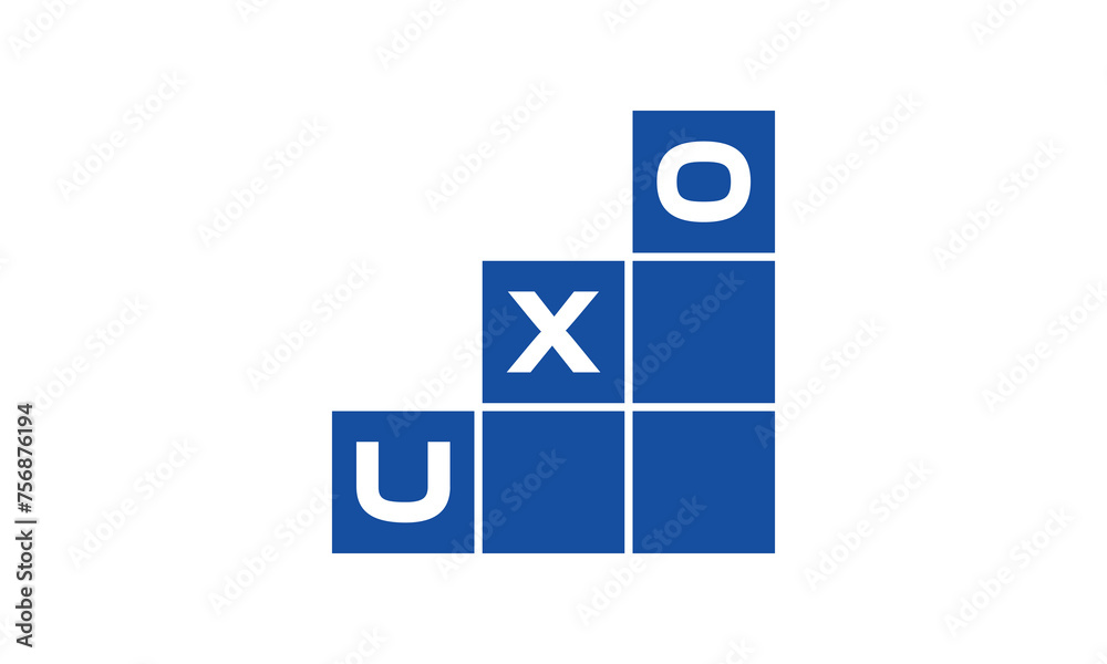UXO initial letter financial logo design vector template. economics ...