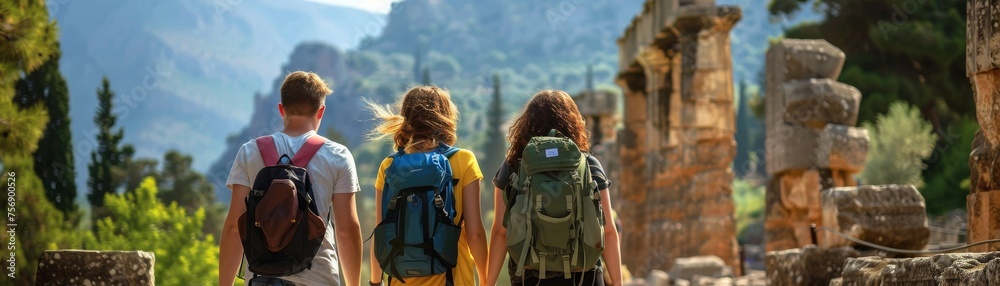 Study Abroad experience students exploring ancient ruins as part of ...