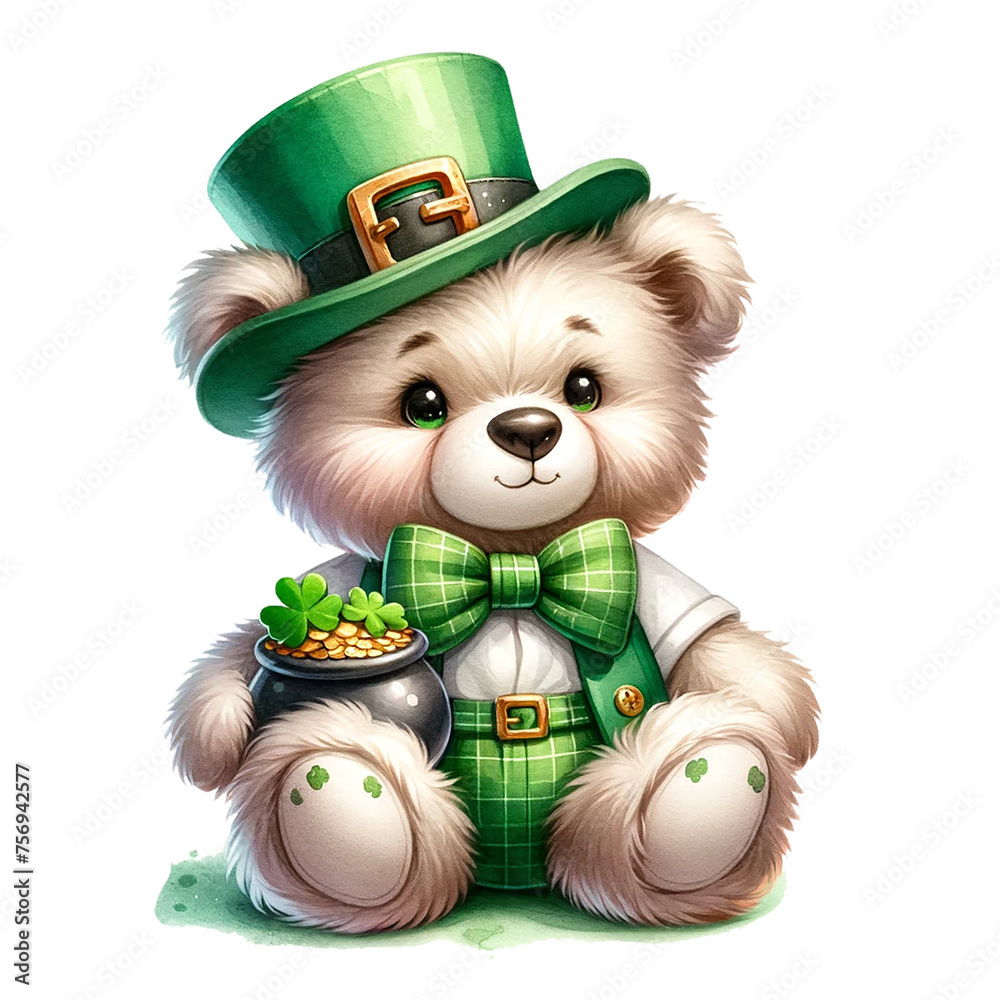 Foto de Stock St Patricks Teddy Bear ,St Patricks, Teddy Bear Clipart ...