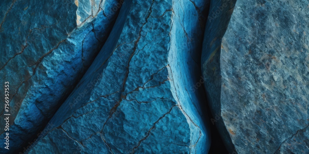 rock with blue variants stone texture full of curves and smooth Stock ...