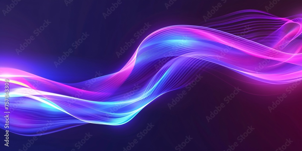 Energetic transparent smooth gradient flow. Purple fluorescent hue ...