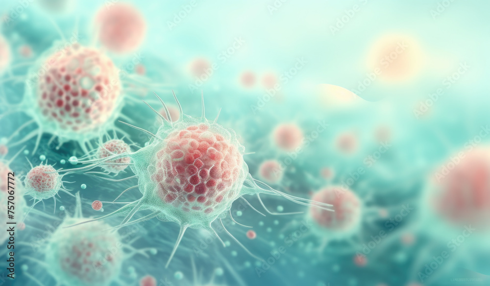 Cell division under a microscope. Cloning Cells. Cell mitosis. Stock ...
