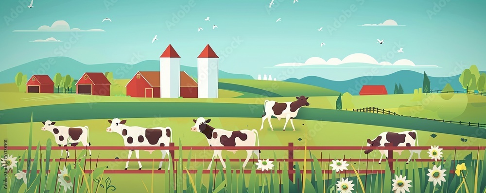 Infographic animated video on the journey of sustainable dairy farming ...
