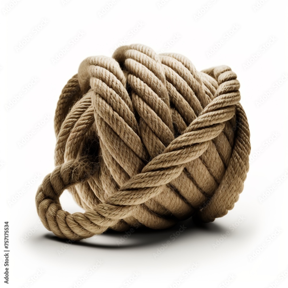straight rope isolated on white Gordian knot color wire linked must be ...