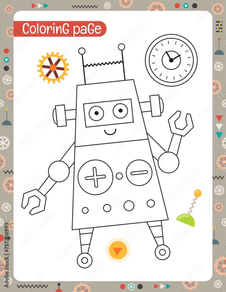 Printable Coloring page for kids. Preschool drawing worksheet for ...