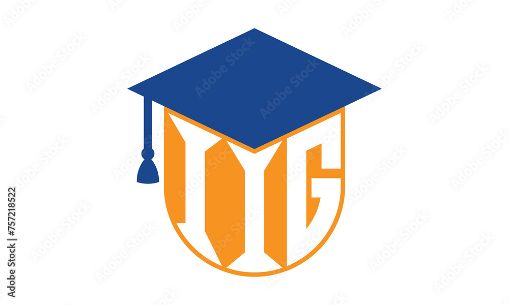IIG initial letter academic logo design vector template. school college ...