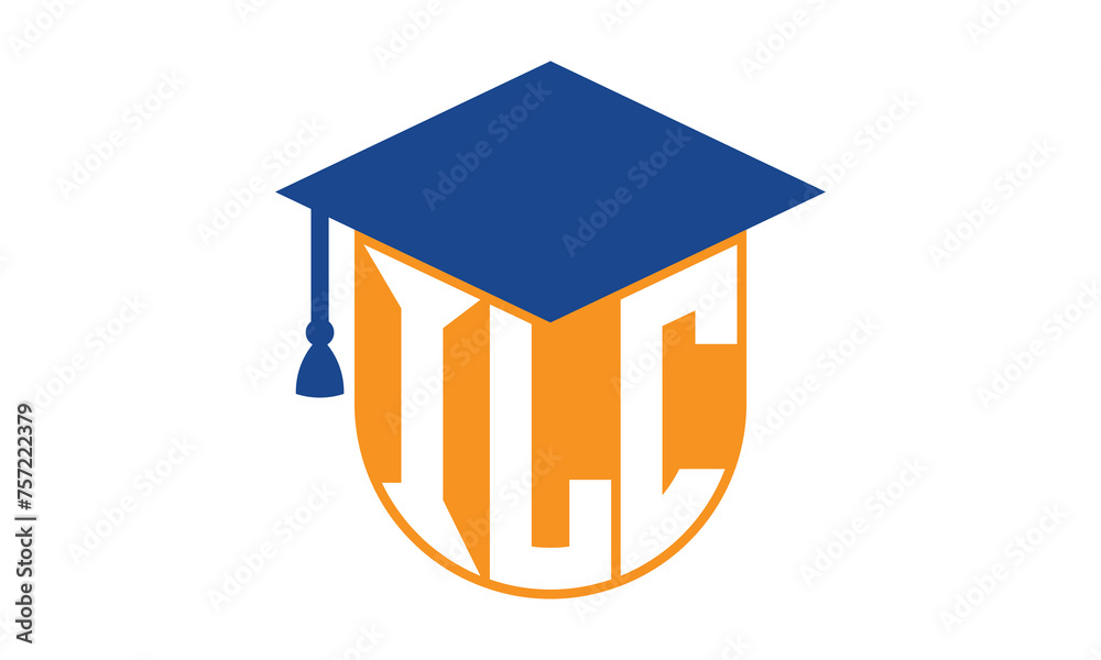 ILC initial letter academic logo design vector template. school college ...